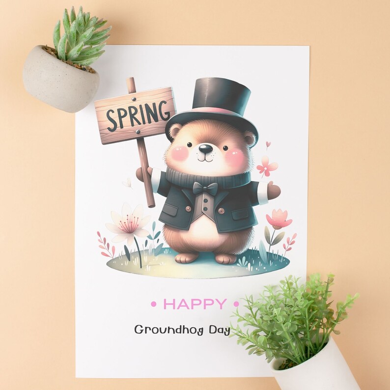 Groundhog Clipart, Watercolor Groundhog Clipart, Woodchuck PNG ...