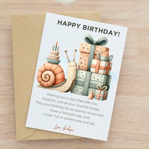 Snail Birthday Clipart, Watercolor Snail Clipart, Snail Clipart, Little ...