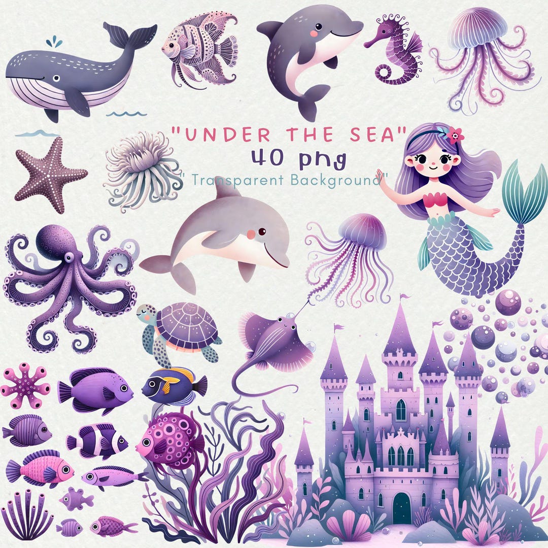 Cute Under the Sea Animals, Sea Animals Clipart Png , Sea Life ...