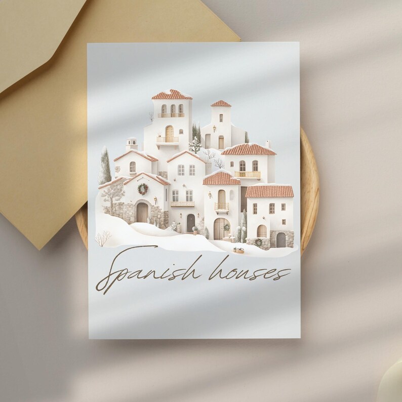 Spanish Style House Clipart: Architectural PNG (PDF Download) - Etsy