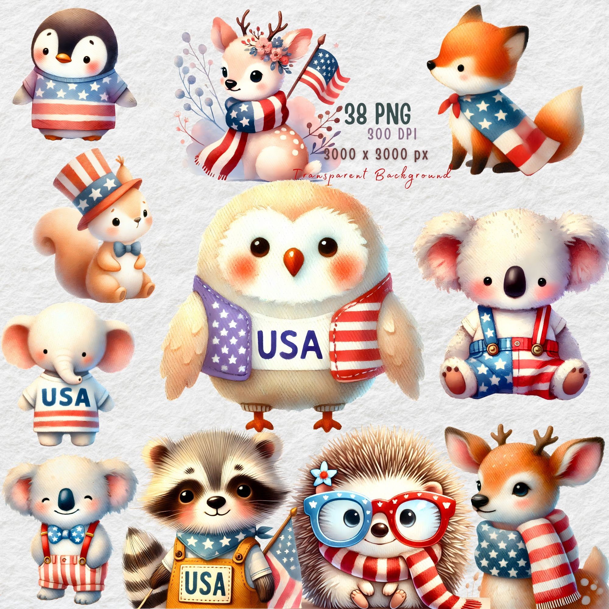4th of July Png, 4th of July Png for Kids,love Usa, Animals Clipart ...