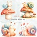 Cute Snail Clipart, Watercolor Snail Clipart, Snail Clipart, Little ...