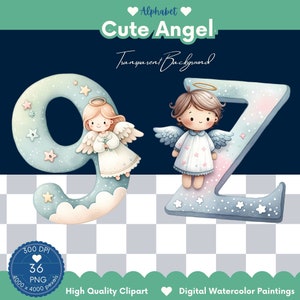 Christmas Angel Alphabet Clipart, Fairy Alphabet, Christmas Alphabet ...