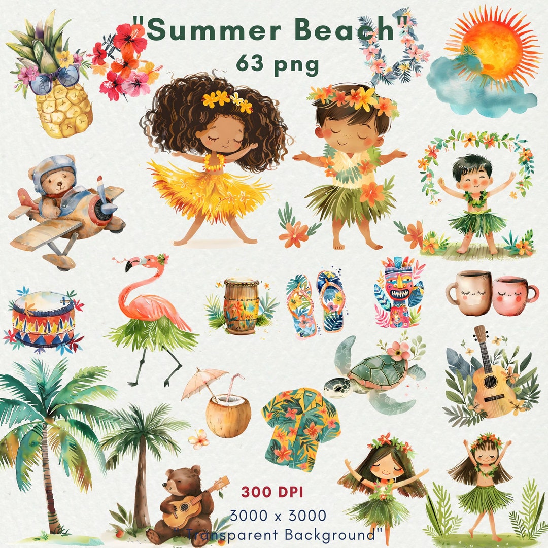Summer Beach Png, Summer Beach Clipart, Seasonal Clipart, Beach Clipart ...