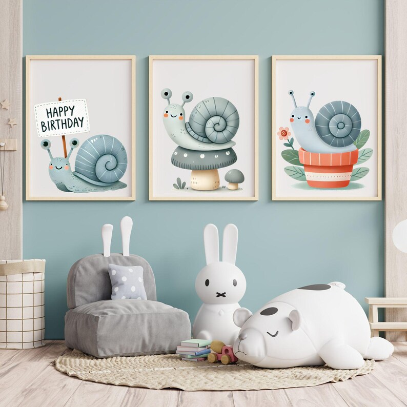 Watercolor Cute Snail Clipart, Spring Summer Snail Garden Nursery ...
