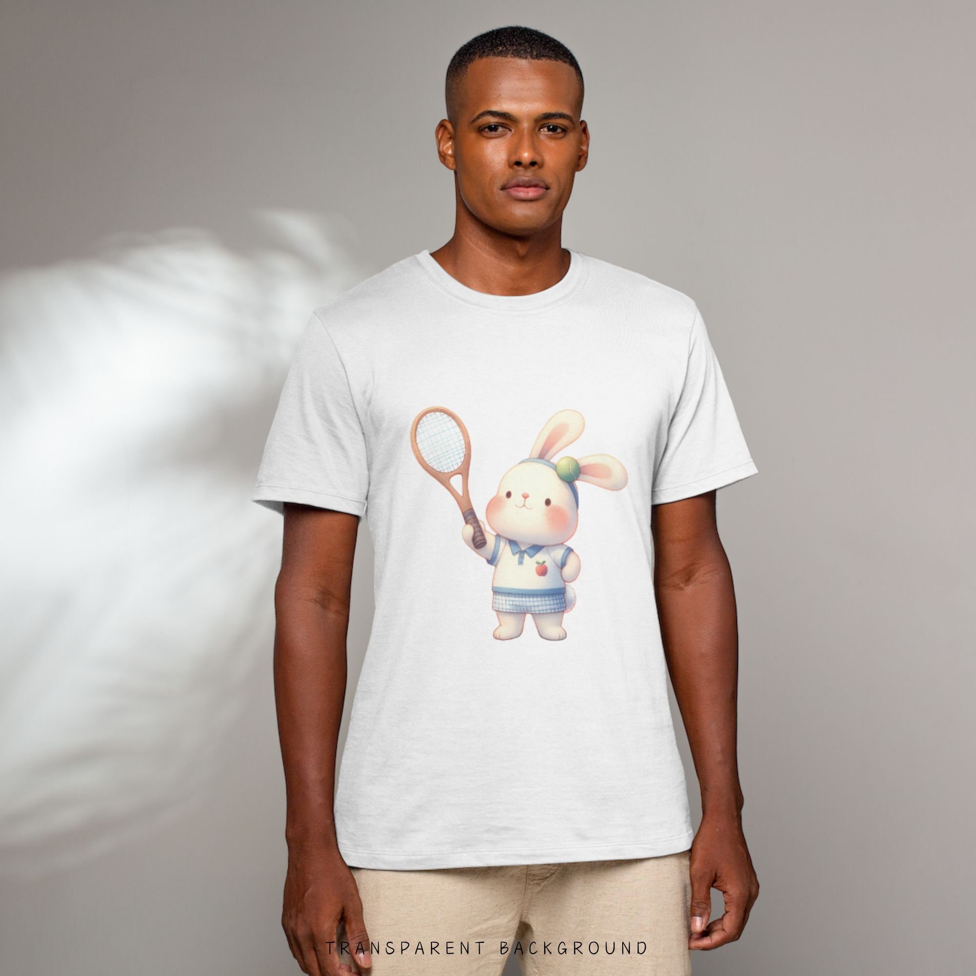 Bunny Tennis Clipart, Sport Animal Clipart, Tennis Clipart, Cute Rabbit ...