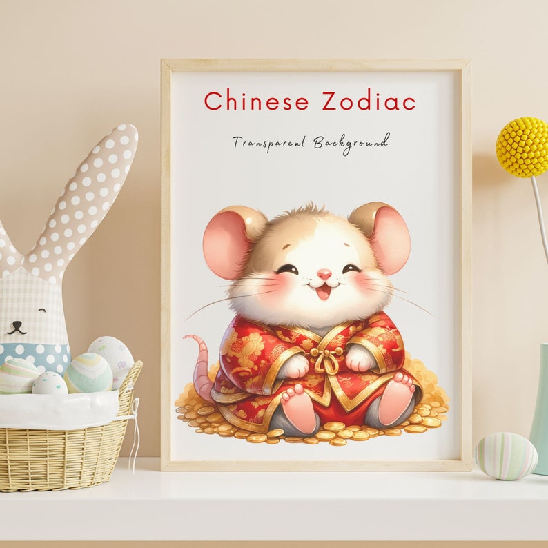 Chinese Zodiac Clipart, Animal Signs China Digital, Chinese New Year ...