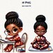 Relaxing Black Girl Clipart: Watercolor Planner Stickers (PDF Download ...