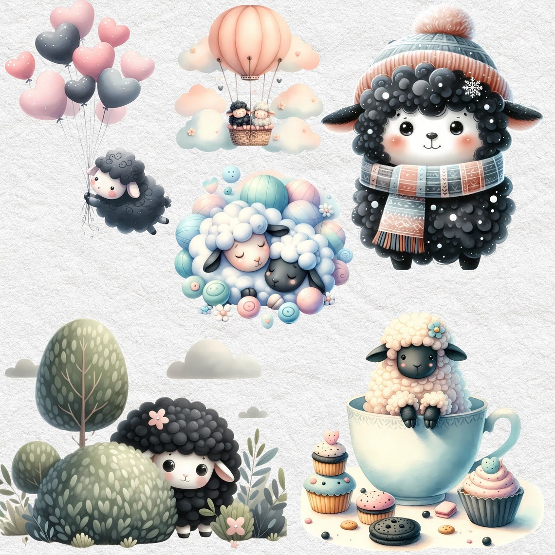 Black Sheep Clipart, Sheep PNG, Sheep Farmer Decoration, Nursery ...