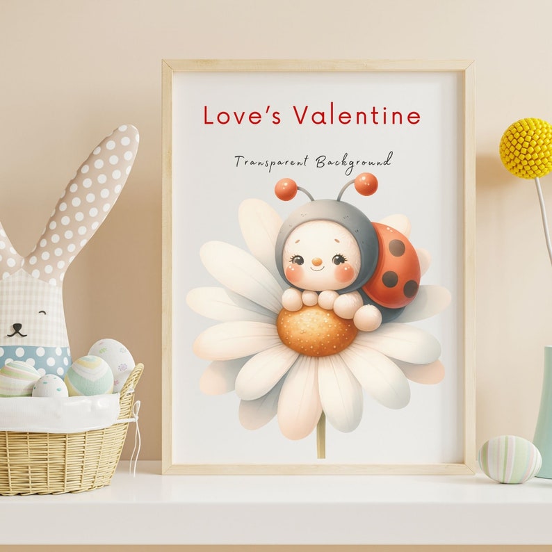 Cute Ladybug Valentine Clipart, Love Bug Clipart, Valentine Sublimation ...