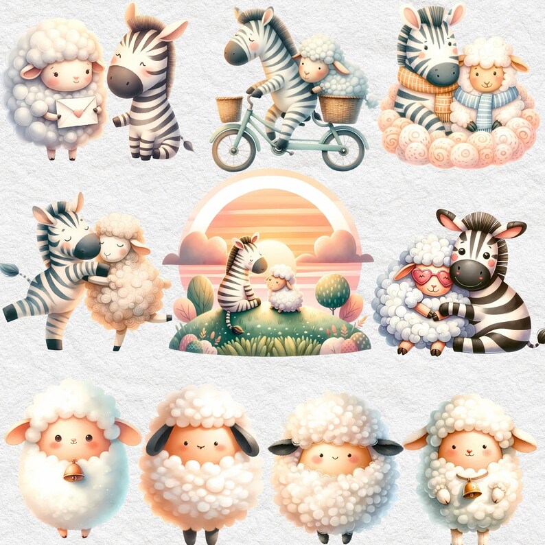 Zebra Clipart , Sheep Clipart, Zebra Print, Cute Zebra Png, Nursery ...