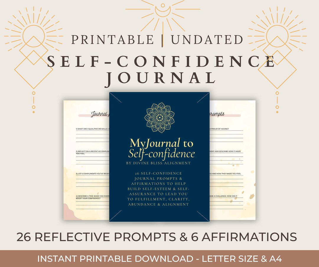 Self-confidence Journal for Self Care, Clarity & Abundance Self Help ...
