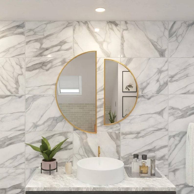 Aurelian Arc Mirror With Golden Frame Luxurious Brushed Gilded Aluminum ...