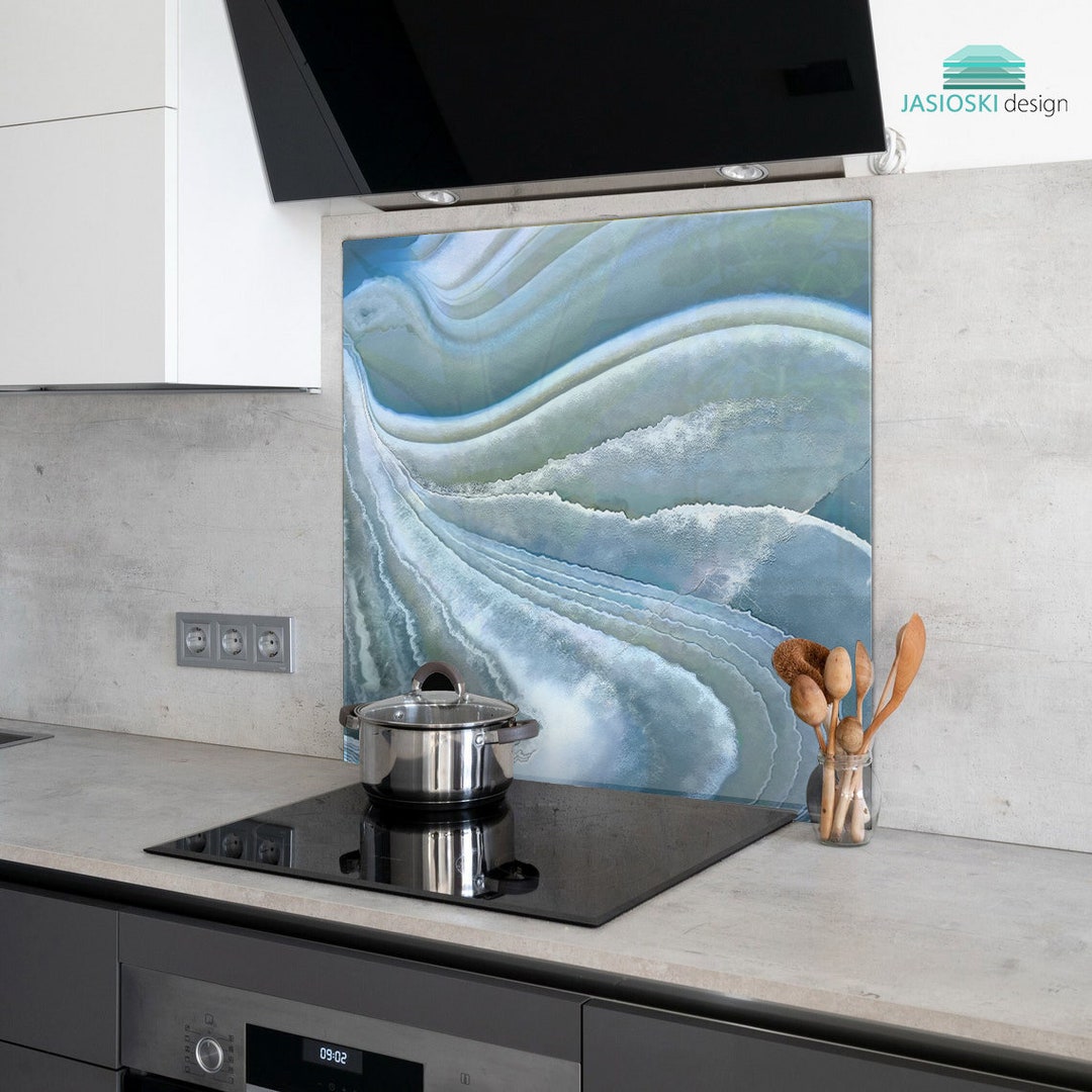 Glass Splashback, Colorful Backsplashback, Modern Kitchen Decor ...