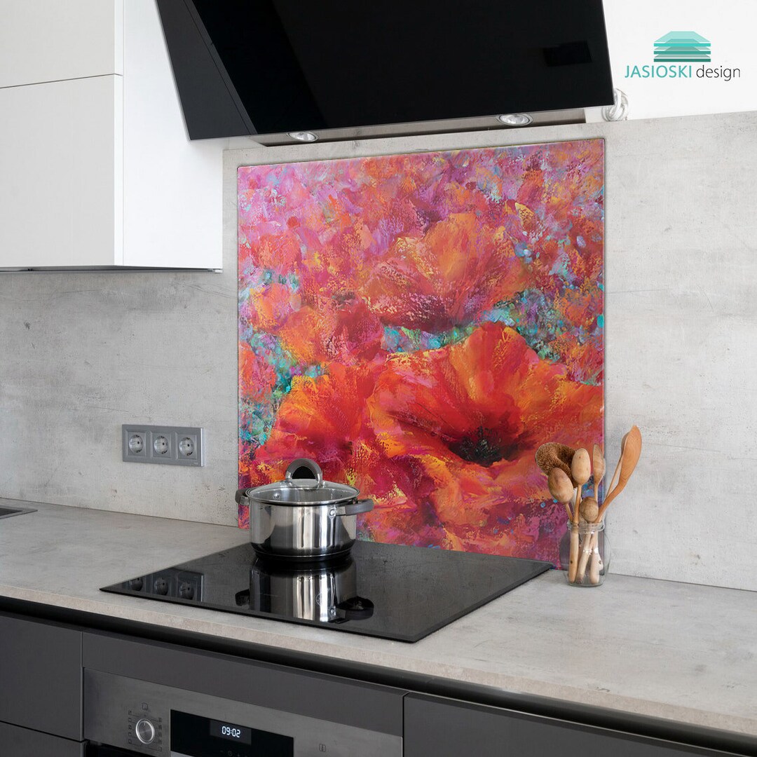 Eazy Clean Splashback, Colorful Backsplashback, Modern Kitchen Decor ...