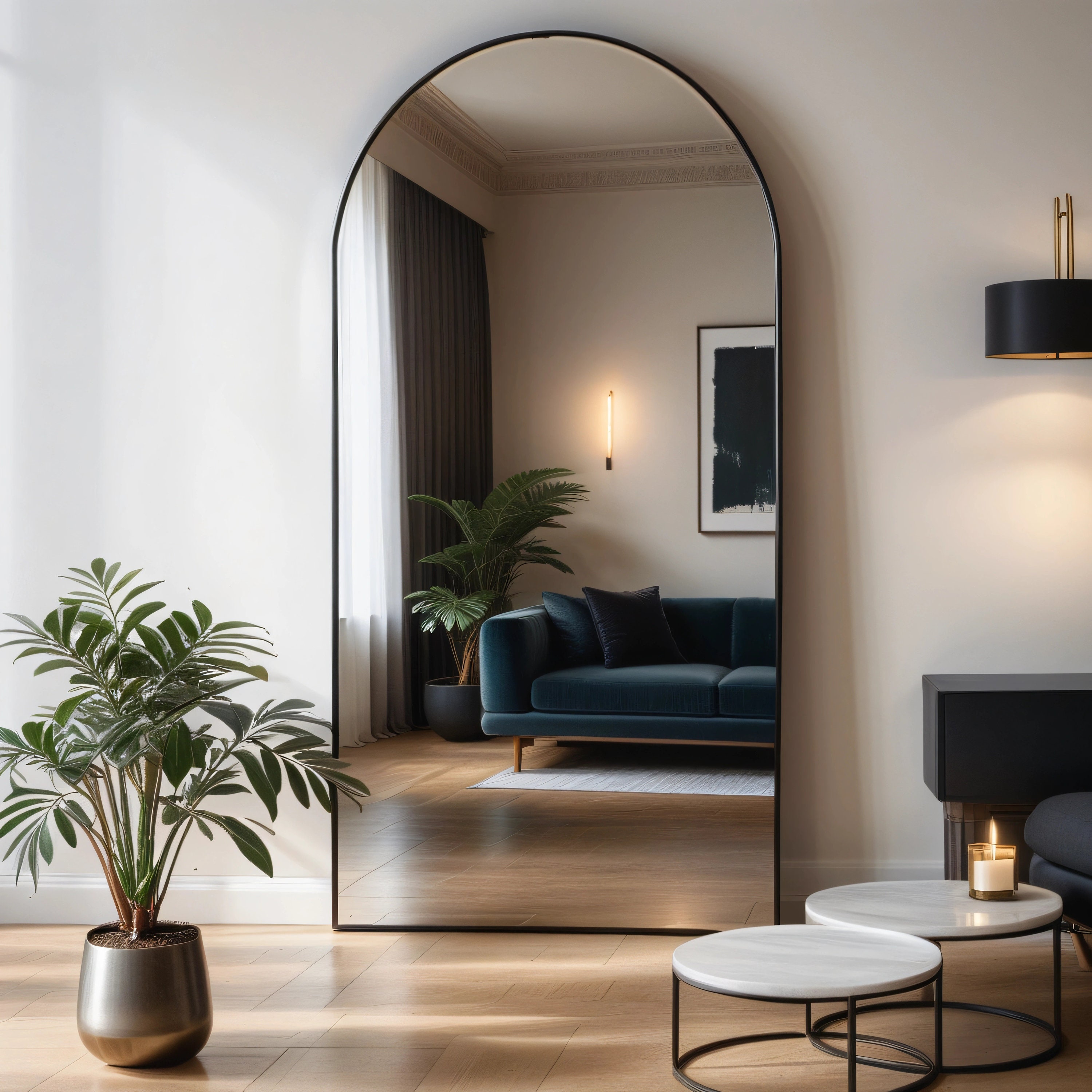 Contemporary Large Leaner Mirror Modern Minimalist Design, Instant ...