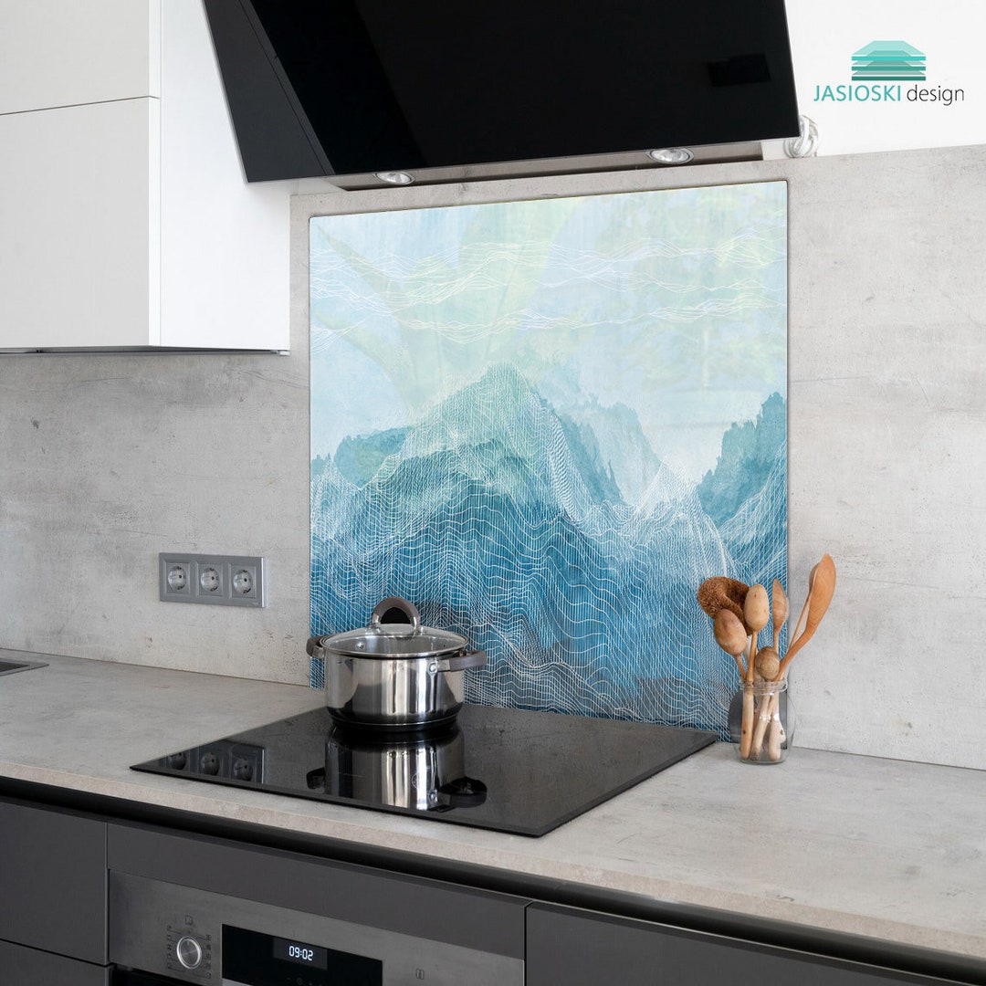 Eazy Clean Splashback, Glass Splashback, Modern Kitchen Decor, Colorful ...