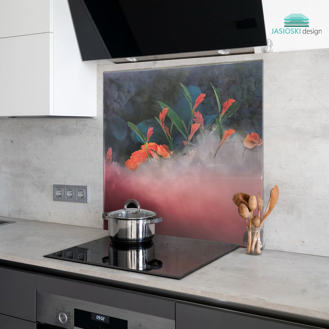 Eazy Clean Splashback, Modern Kitchen Decor, Tempered Glass Splashback ...