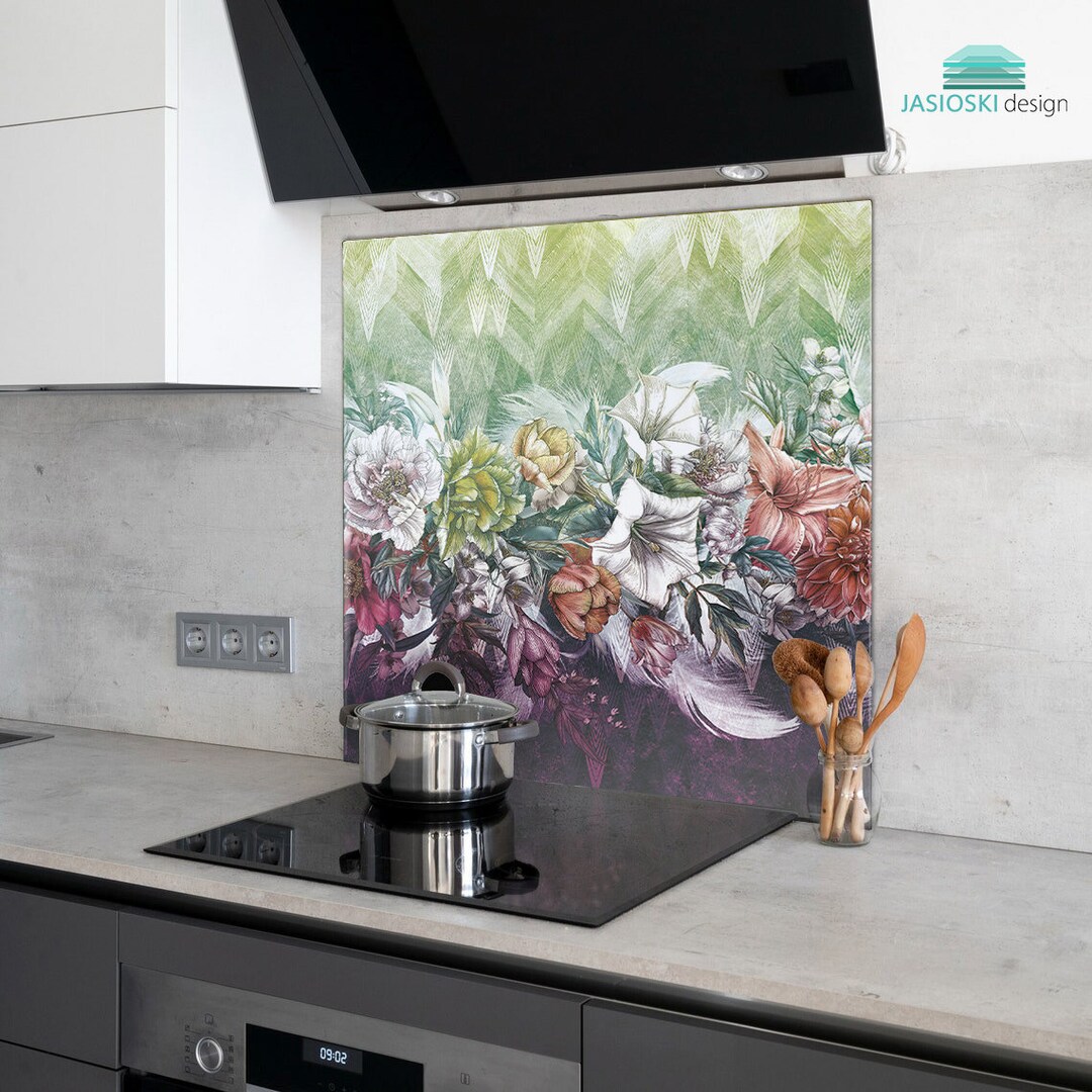 Eazy Clean Splashback, Modern Kitchen Decor, Tempered Glass Splashback ...