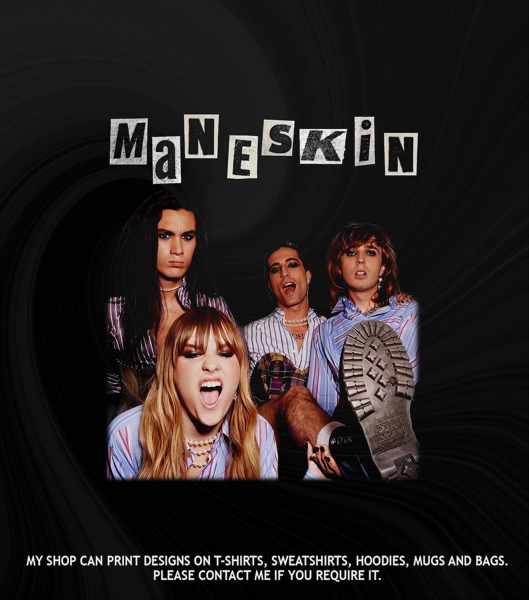 Måneskin Band Design Png, Bundle Måneskin Tour SVG, Rock Band Tour ...