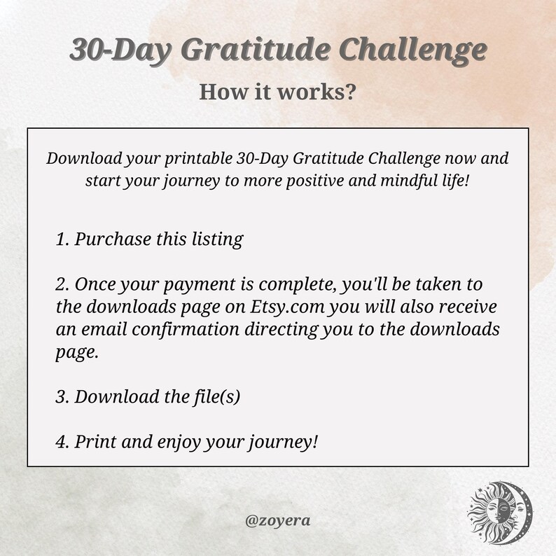 30-day Gratitude Challenge Printable | Self-care Journal Prompts, Daily ...