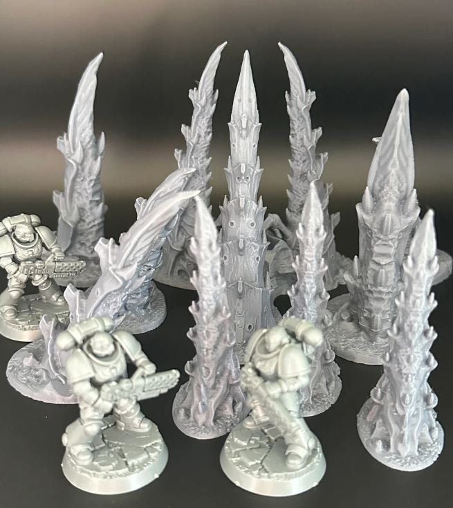 Warhammer Tyranid Terrain Scenery Bundle / Warhammer 40k Spikes Tyran ...