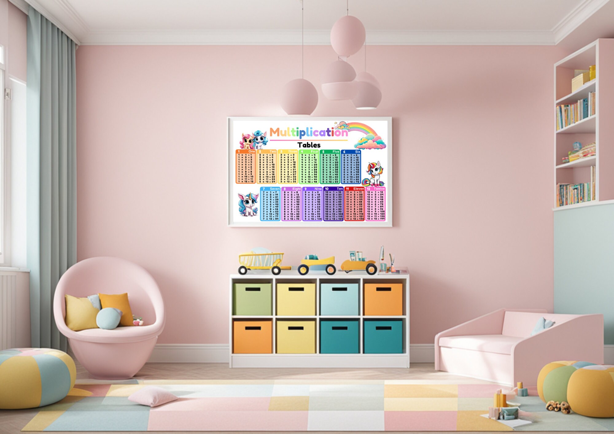 Preschool Multiplication Table Printable Times Table Poster Nursery ...