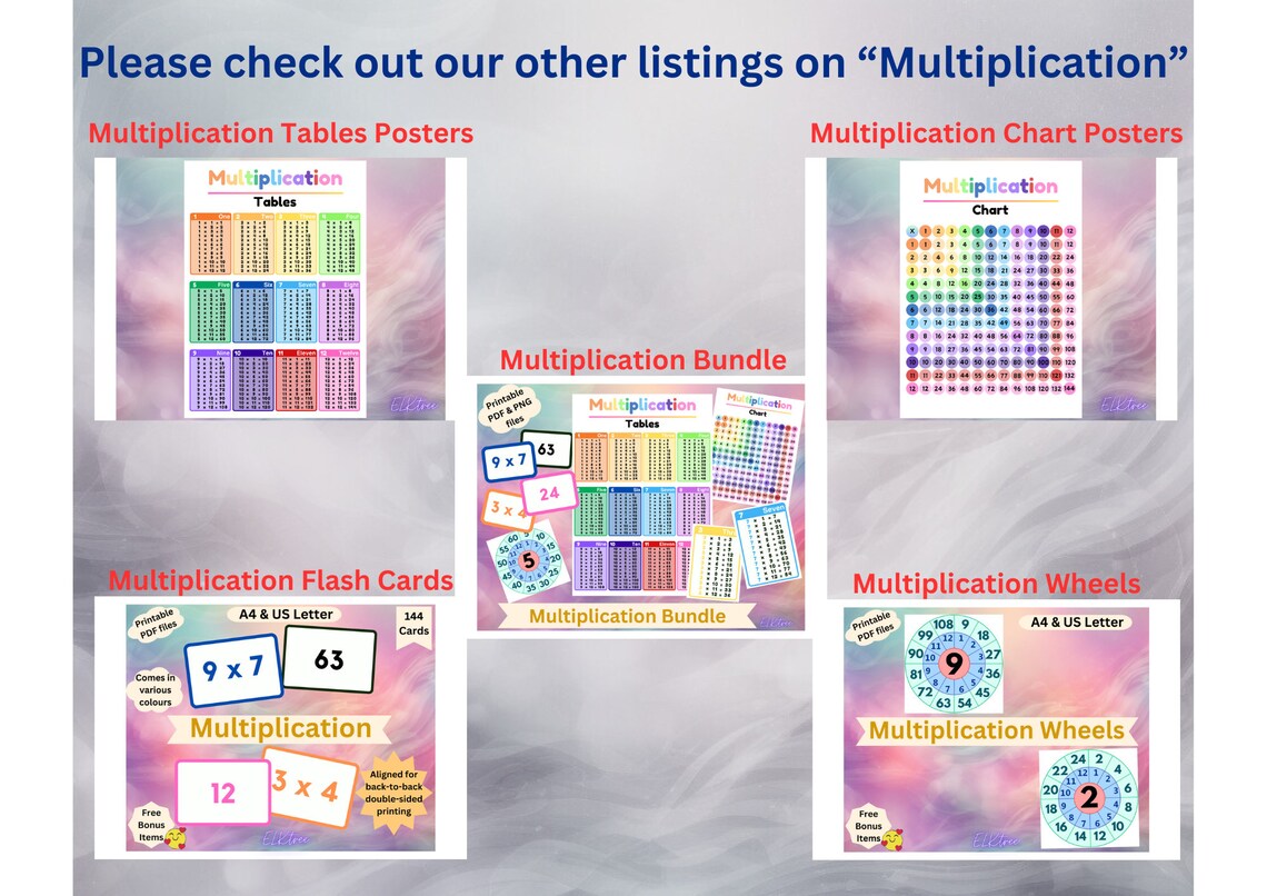 Preschool Times Table Printable Multiplication Table Homeschool ...