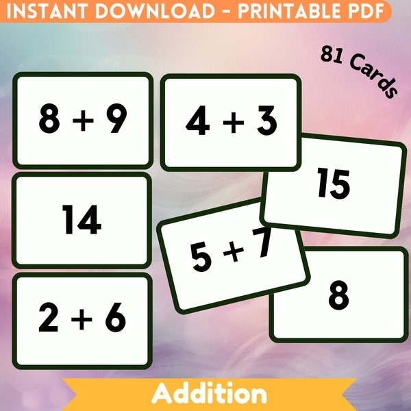 Addition Printables - Etsy