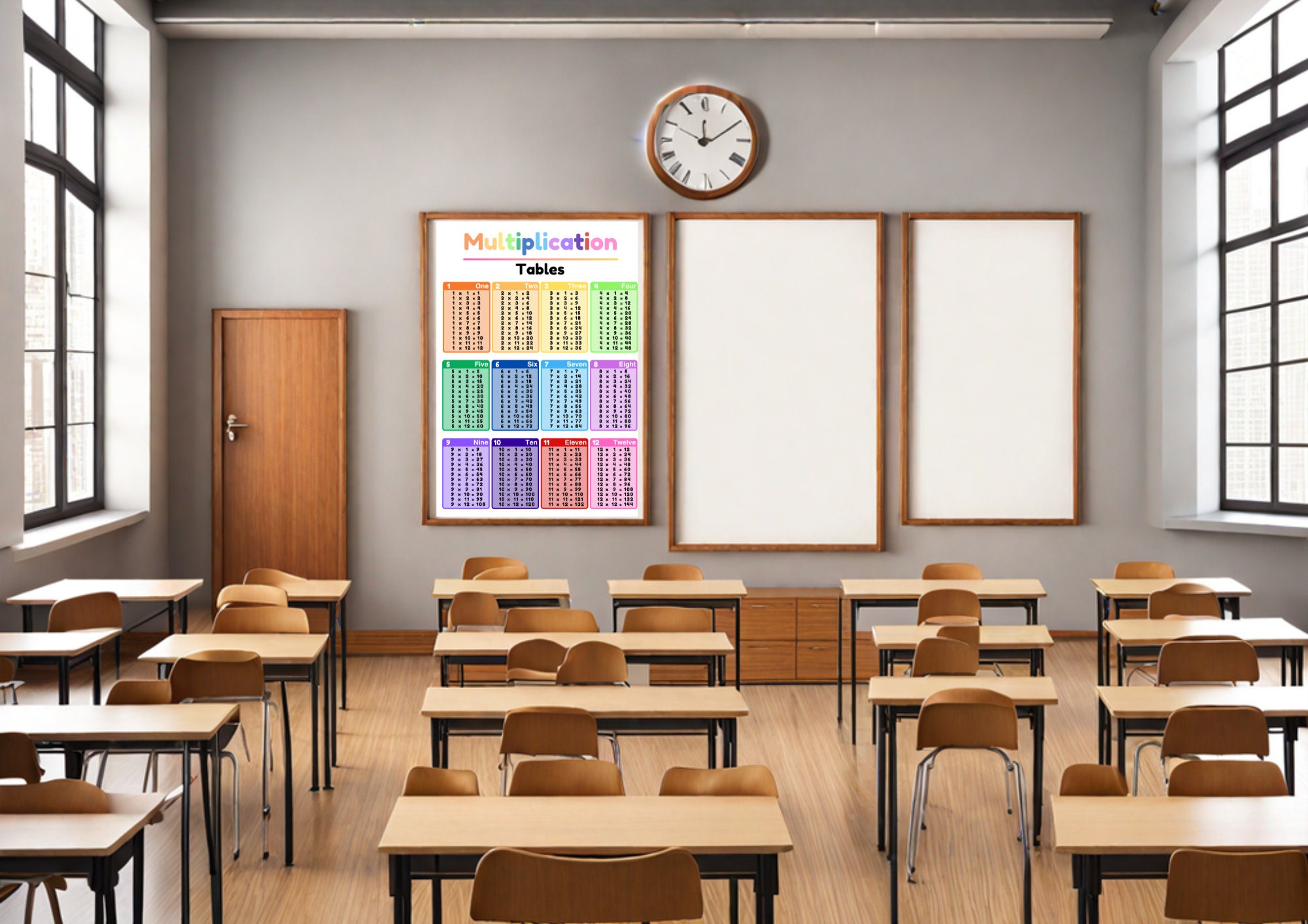 Multiplication Table Printable Times Table Poster for Homeschool ...