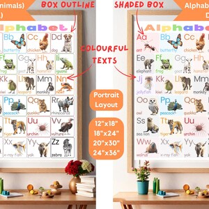 Children Education Poster Farm Animal Print Alphabet Wall Poster Kid ...