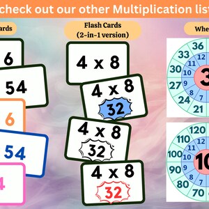 Physical Multiplication Table Wall Print Times Table Poster for ...