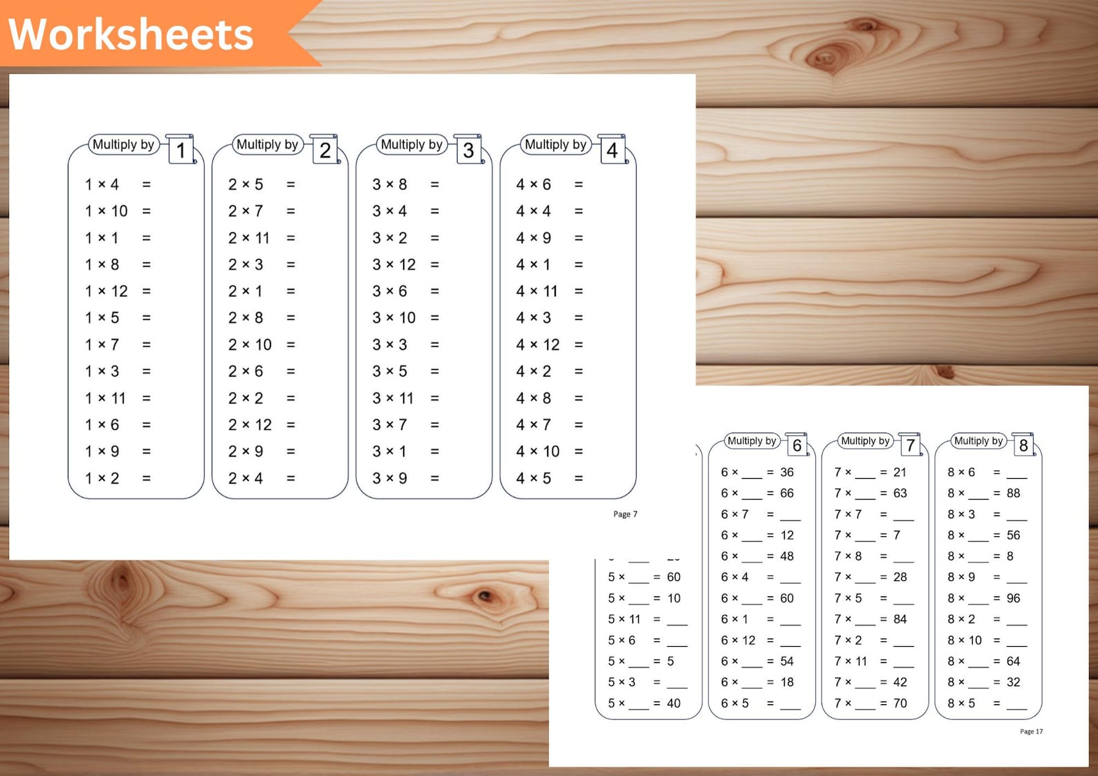 Multiplication Table Worksheet Printable Homeschooling Times Tables ...