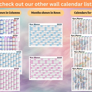 2025 Giant Wall Planner Printable 2025 Calendar Full Year Wall Calendar ...