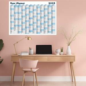 2025 Giant Wall Planner Printable 2025 Calendar Full Year Large Wall ...