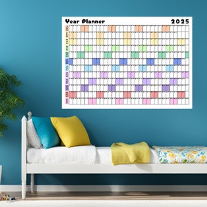 2025 Giant Wall Planner Printable 2025 Calendar Full Year Wall Calendar ...