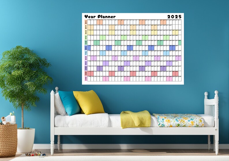 2025 Giant Wall Planner Printable 2025 Calendar Full Year Wall Calendar ...
