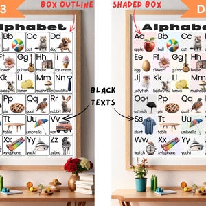 Alphabet Poster Printable Capital Letter Small Letter Educational ...