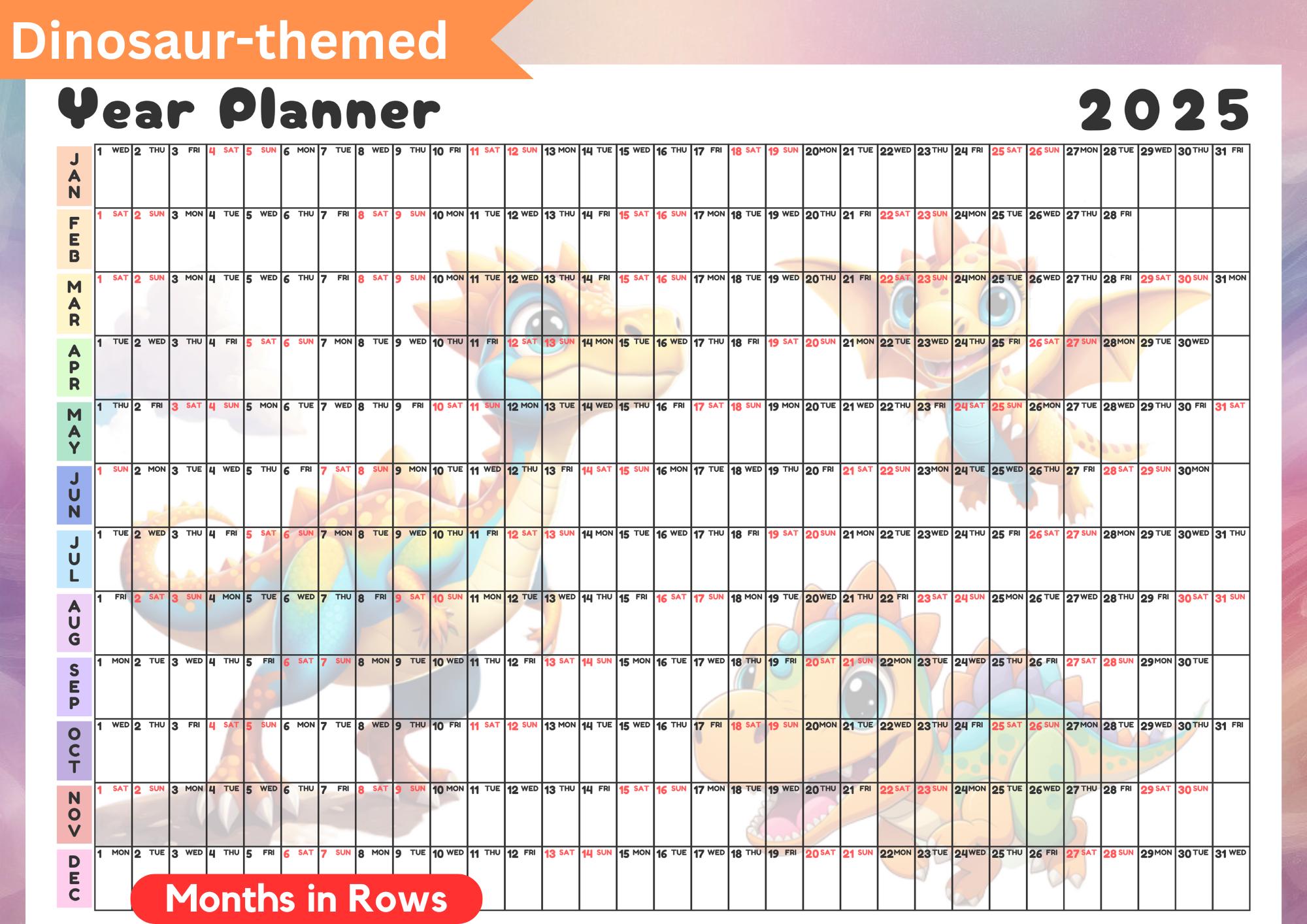 2025 Wall Calendar for Children 2025 Giant Wall Planner Physical Full ...