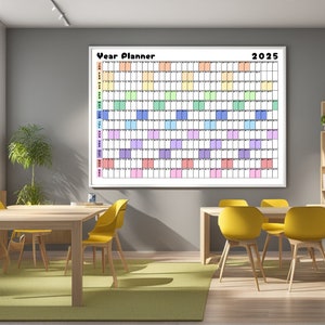 2025 Giant Wall Planner Printable 2025 Calendar Full Year Wall Calendar ...