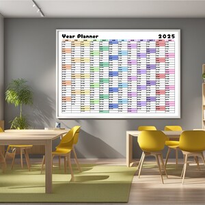 Giant 2025 Wall Planner Printable 2025 Calendar Full Year Wall Calendar ...