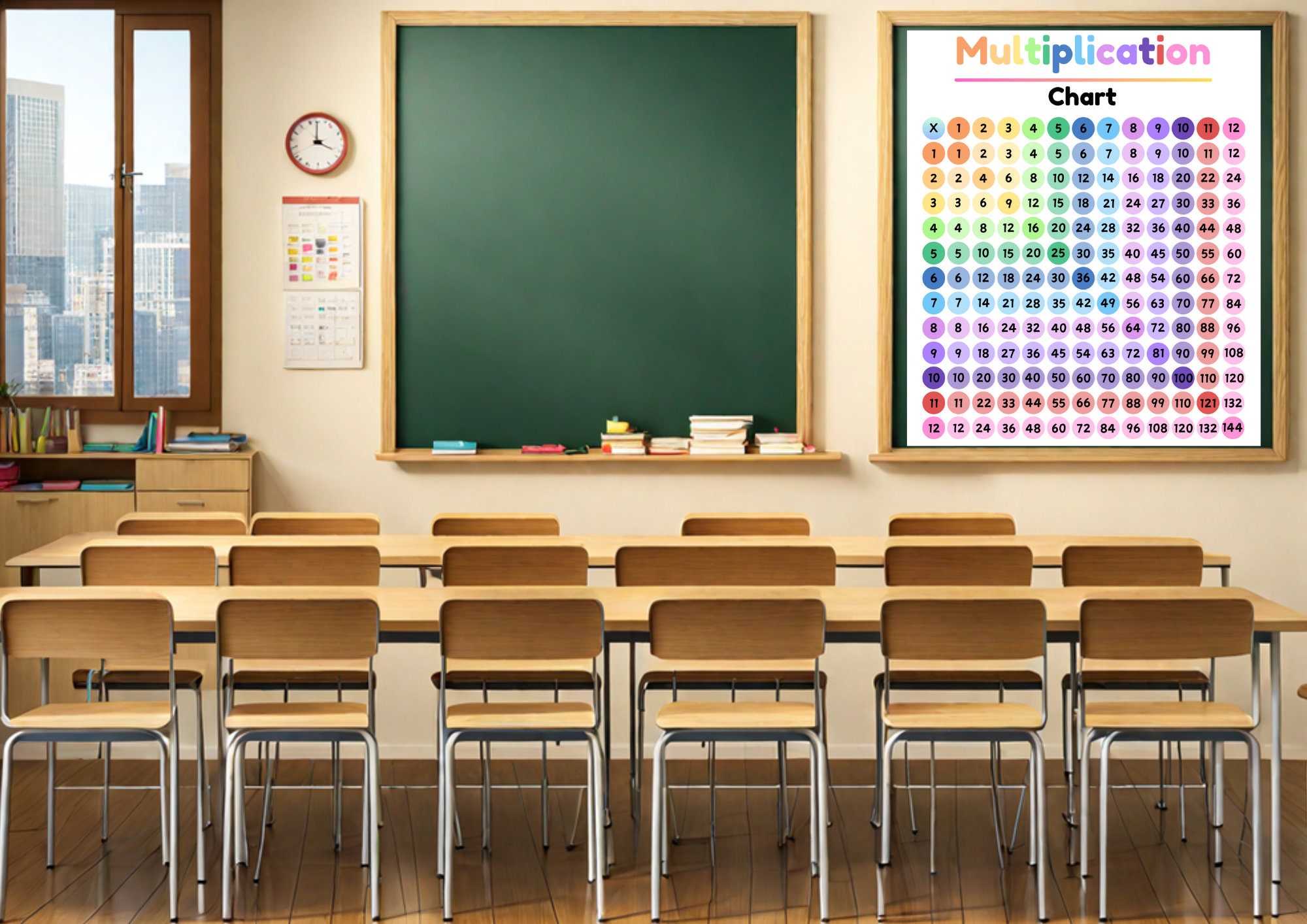 Multiplication Chart Poster Times Table Printable Multiplication Table ...