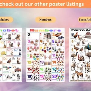 Printable Alphabet Poster Uppercase Letter Lowercase Letter Educational ...