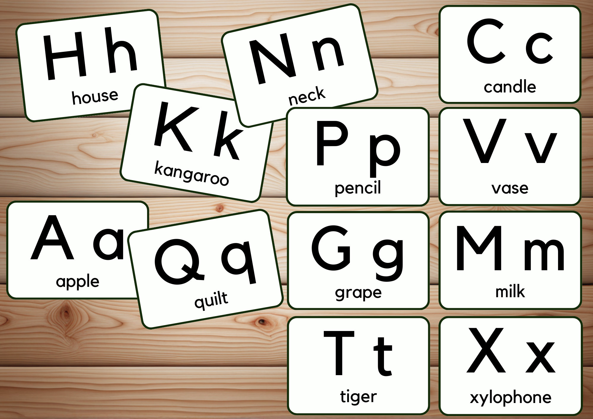 Learning Alphabet Flash Card Printable Homeschool Capital Letter Small ...