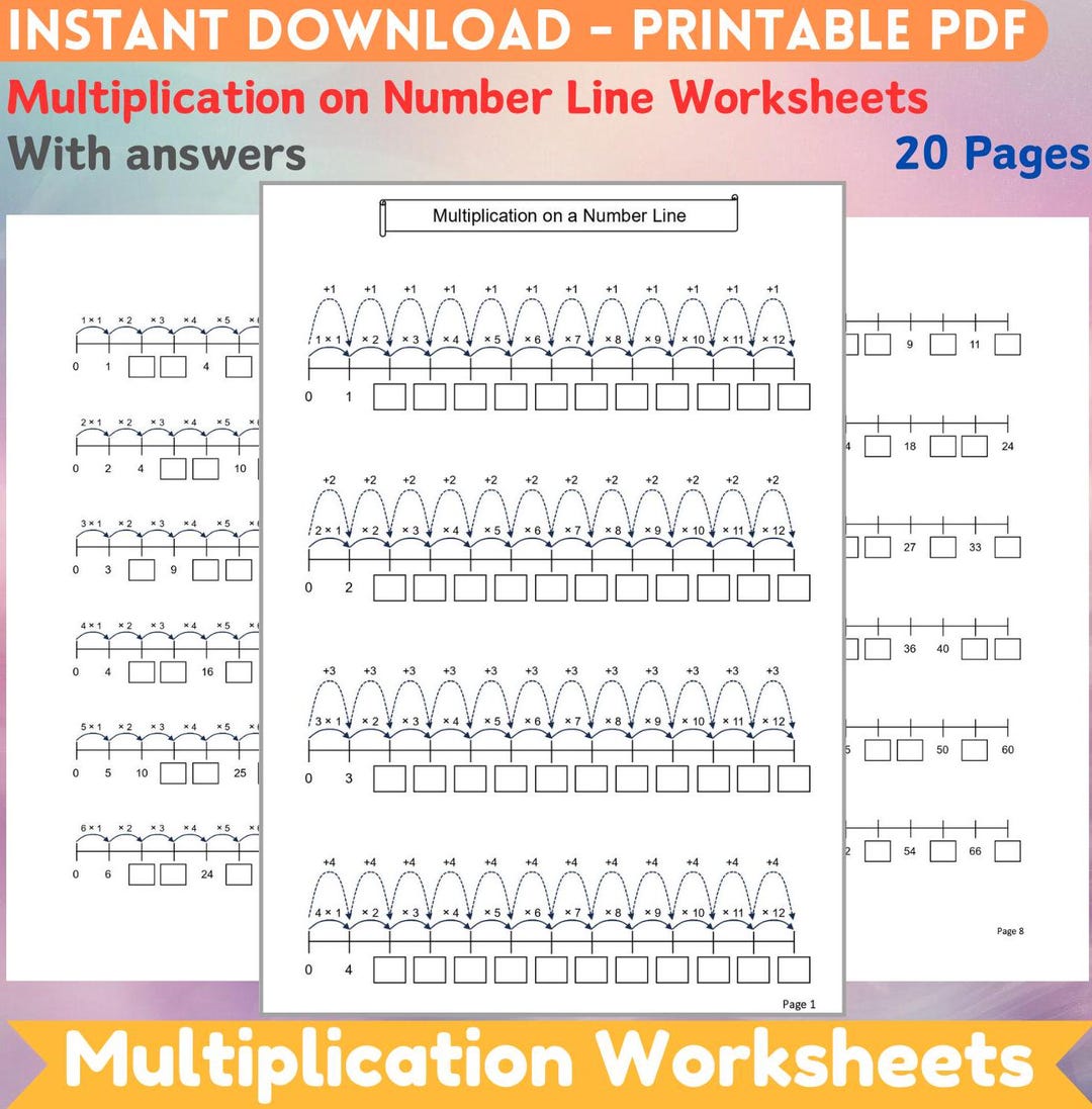 Multiplication on Number Line Worksheet Test Printable Homeschooling ...
