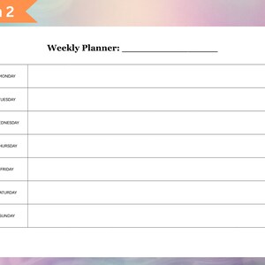 Weekly Planner Undated Printable Blank Weekly Calendar Fillable ...