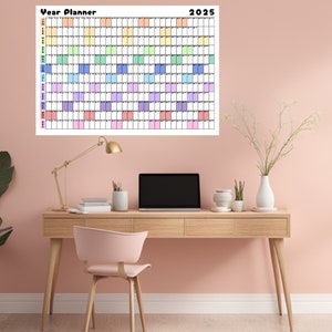 2025 Giant Wall Planner Printable 2025 Calendar Full Year Wall Calendar ...