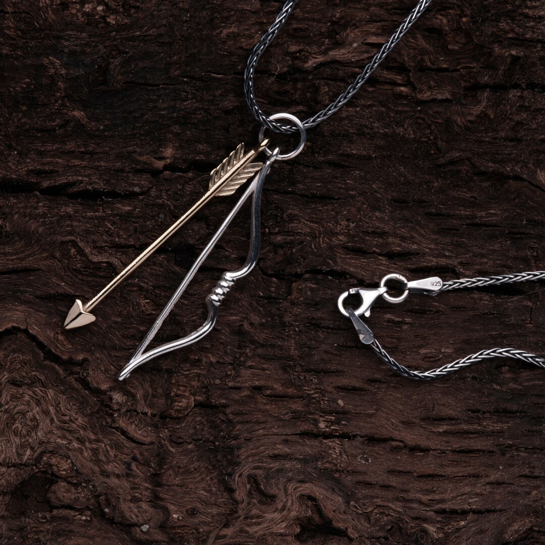 Bow and Arow Necklace ,archer Necklace,minimalist Pendant,perfect Gift ...
