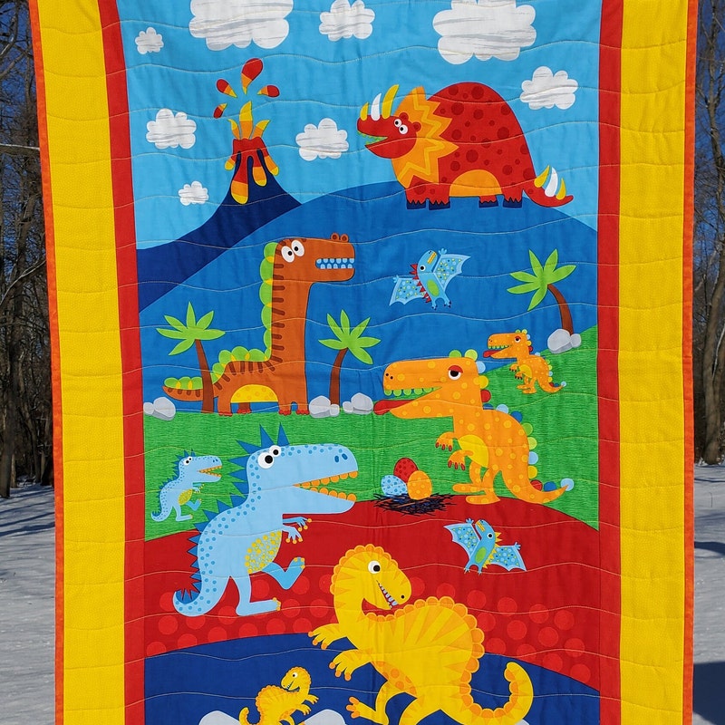 Dinosaur Quilt - Etsy