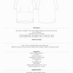 Digital Sewing Pattern Mary T-shirt - Etsy